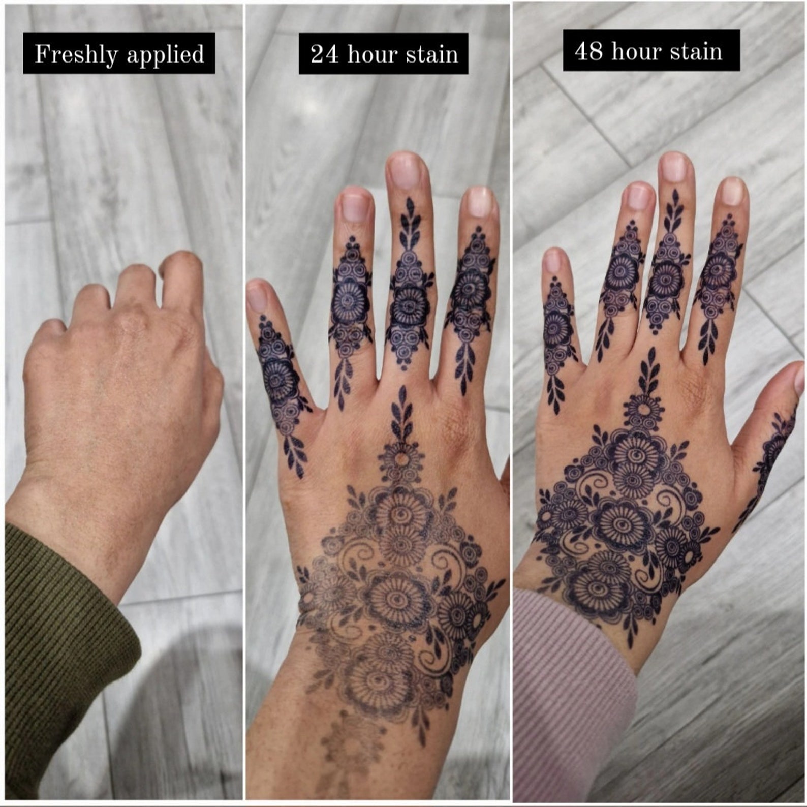 Natural Semi-permanent Tattoo Jagua Gel Tattoo Sticker Bridal Centre ...