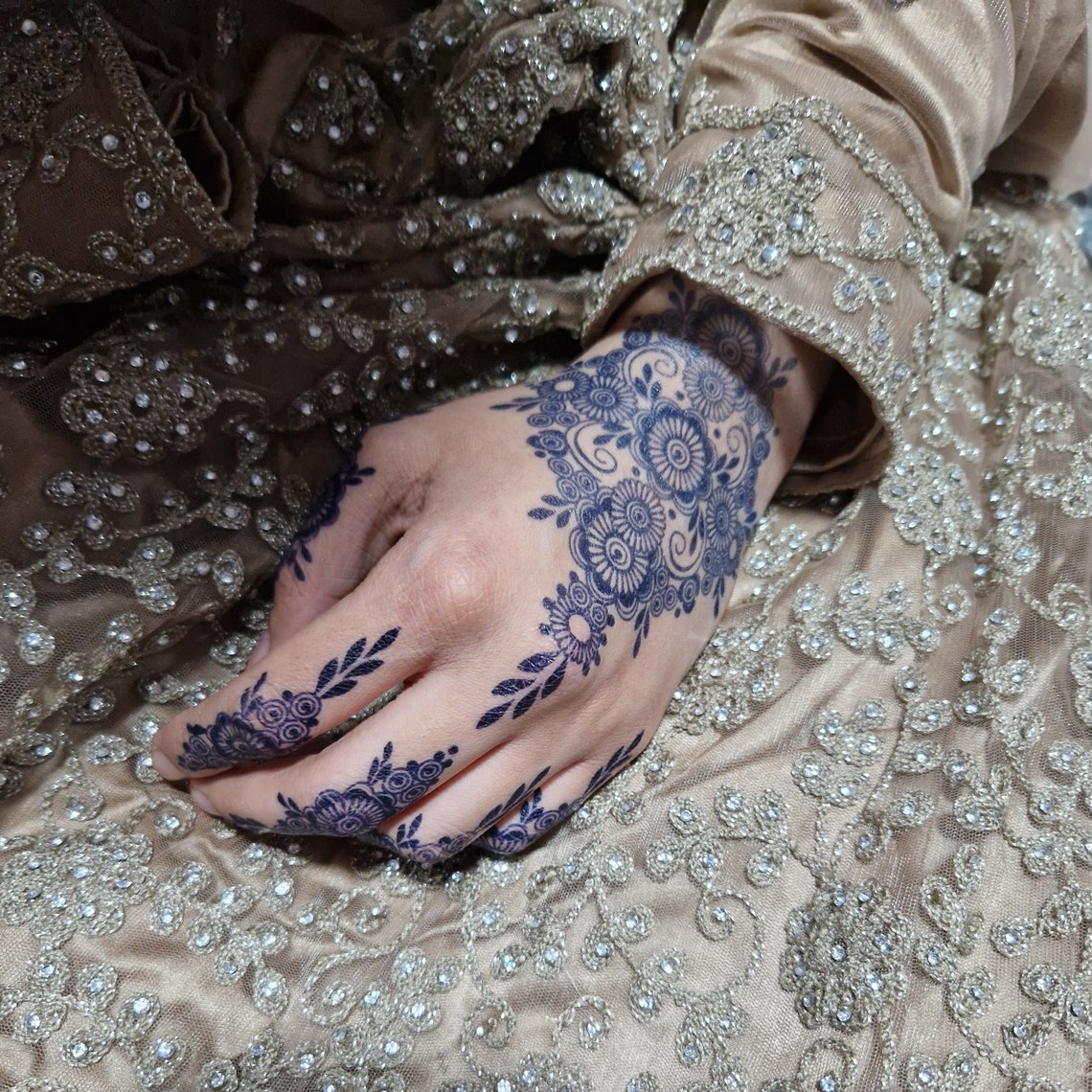 Natural Semi-permanent Tattoo Jagua Gel Tattoo Sticker Bridal Centre ...