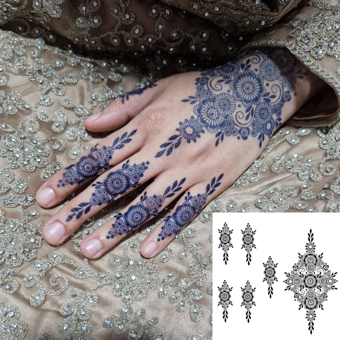 Natural Semi-permanent Tattoo Jagua Gel Tattoo Sticker Bridal Centre ...
