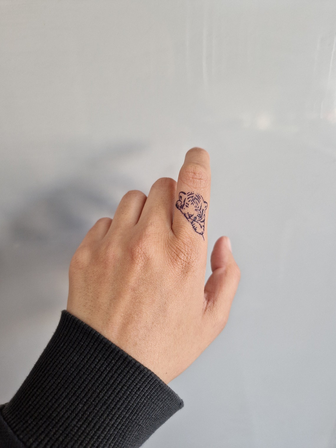 Natural Semi-permanent Tattoo Jagua Gel Tattoo Sticker Mini Tiger Cubs ...