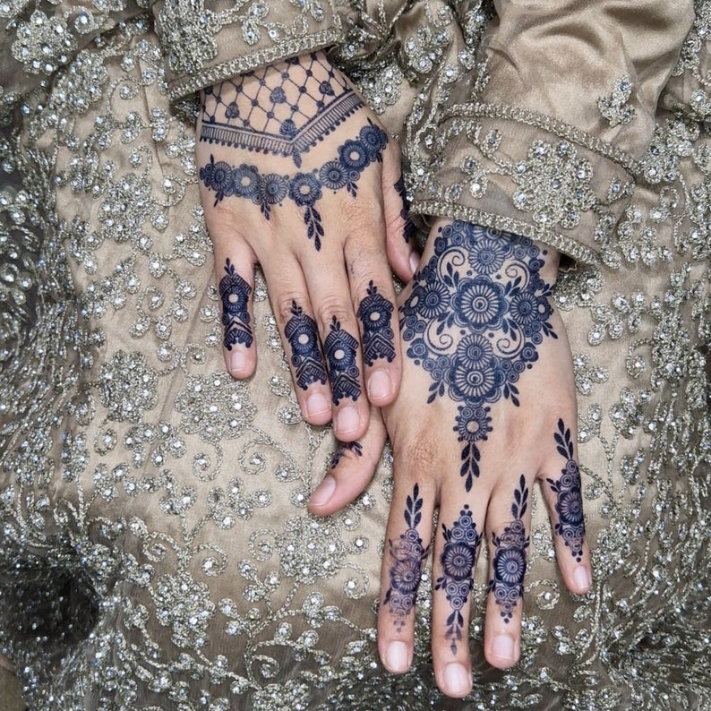 Natural Semi-permanent Tattoo Jagua Gel Tattoo Sticker Bridal Centre ...