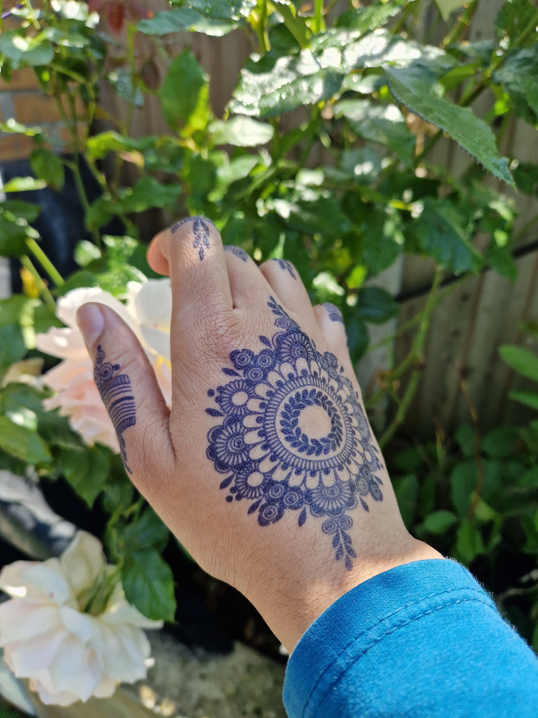 Semi-permanent Tattoo Jagua Gel Tattoo Sticker Bridal Mandala Vines ...