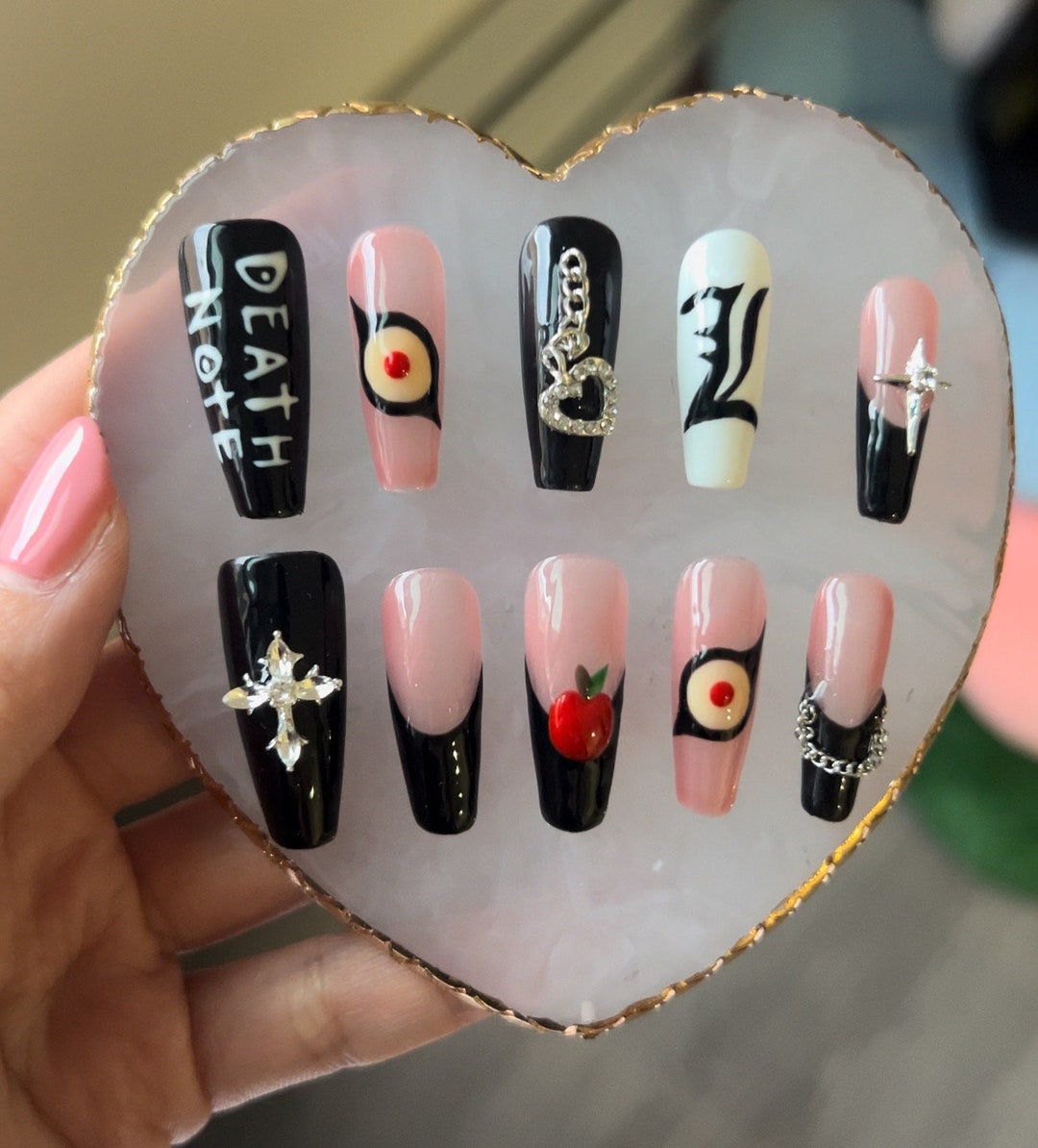 Death Note Inspired Custom Press on Nails - Etsy