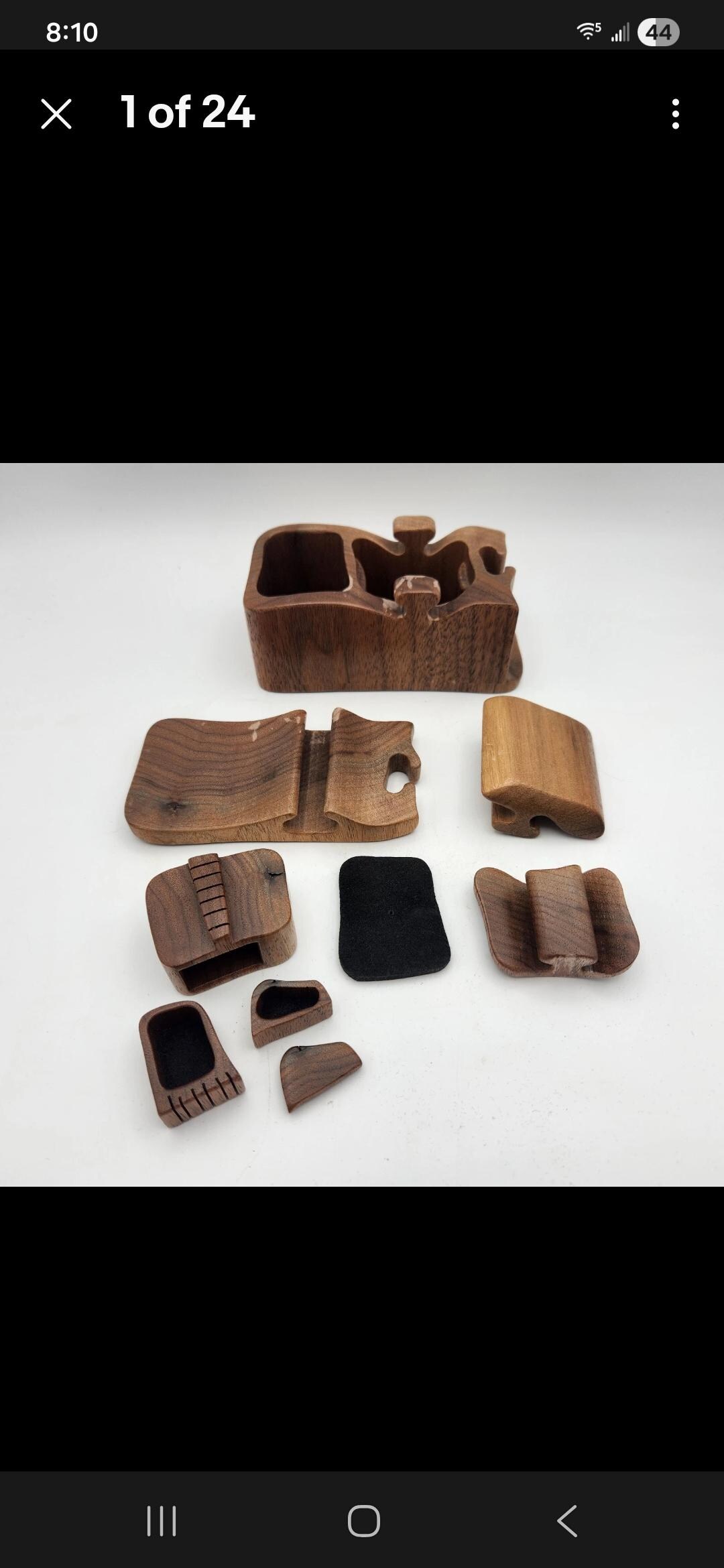 Don Rupard 9 Piece Wood Puzzle Box Signed Hidden Compartment False ...