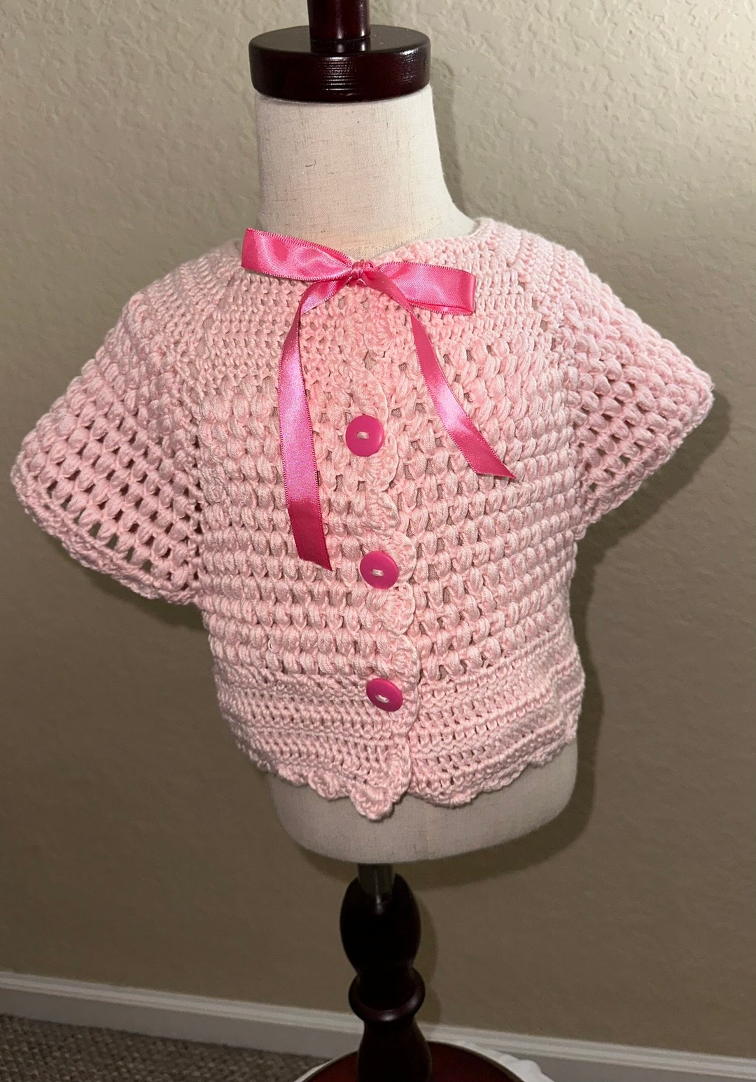 Crocheted Yarn Vest for Princesses, Coquette Model. - Etsy