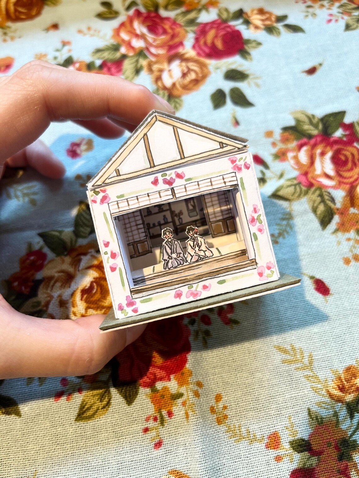 Custom Made Paper Miniature House - Paper Craft - Mini Dollhouse ...