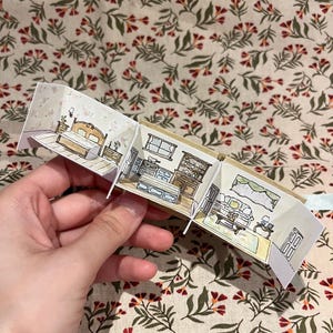 Custom Made Mini Pop up Dollhouse - Mini Pop up Book - Miniature House ...