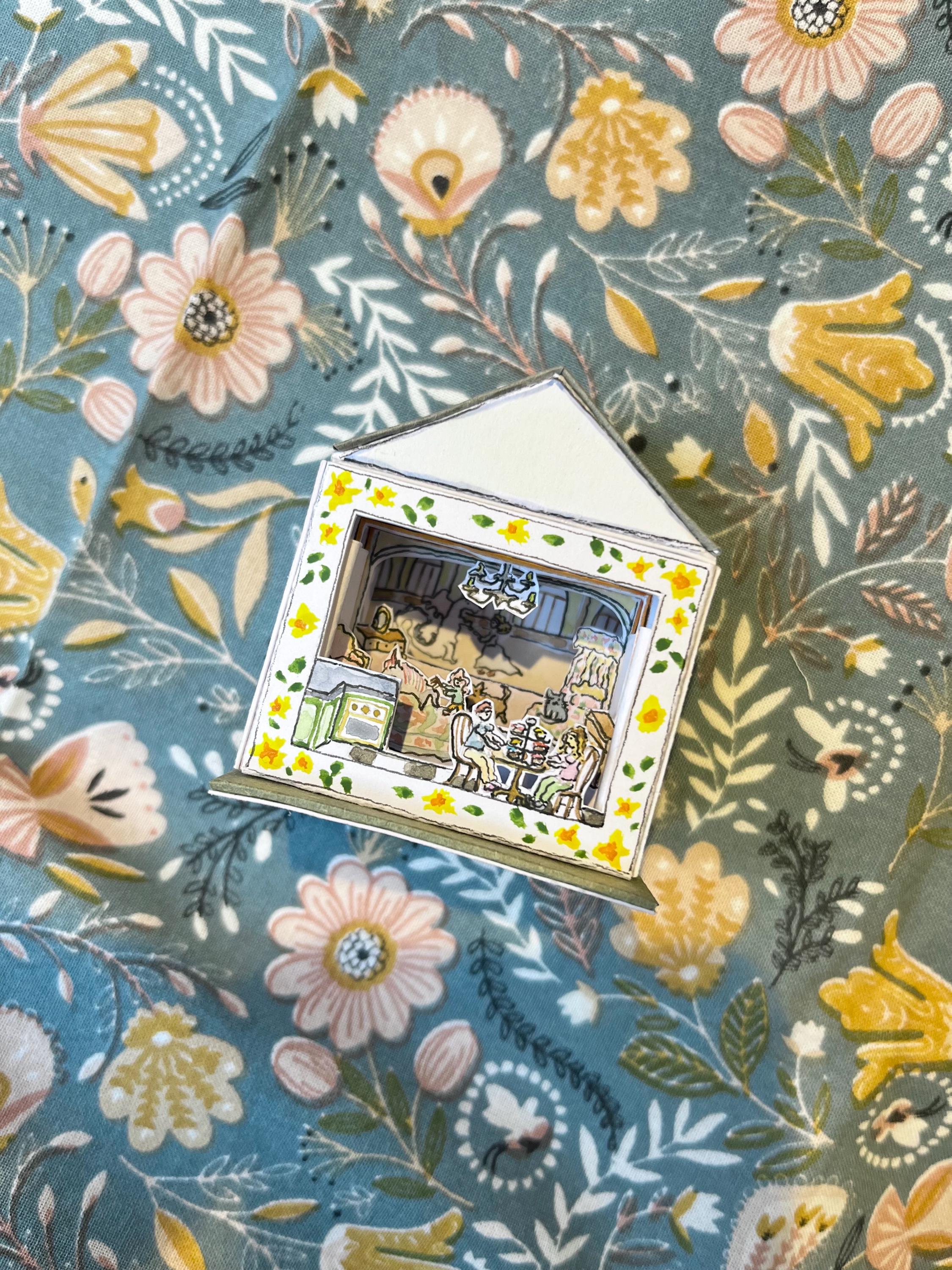 Custom Made Paper Miniature House - Paper Craft - Mini Dollhouse ...