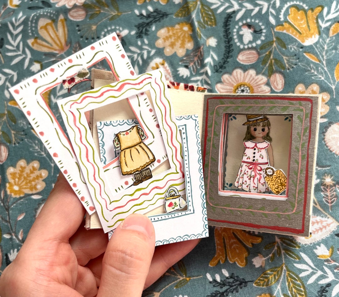 Custom Made Mini Concertina Book - Paper Doll - Art Book - Miniature ...