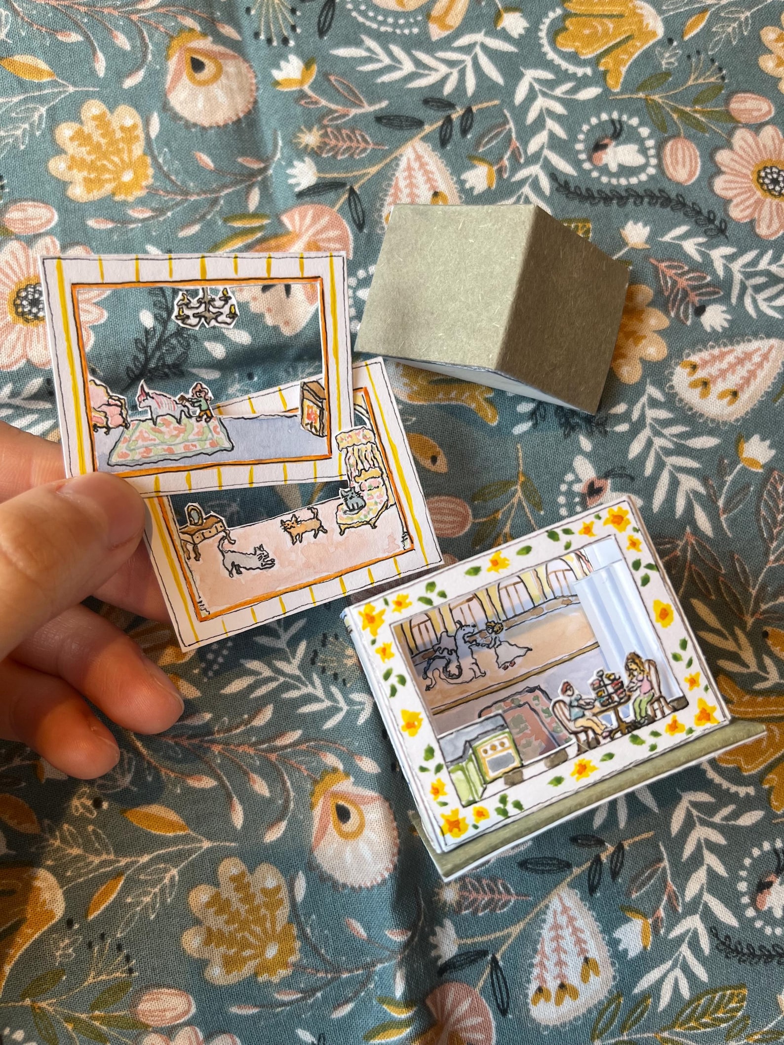 Custom Made Paper Miniature House - Paper Craft - Mini Dollhouse ...