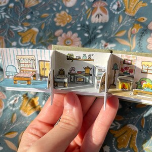 Mini Pop up Dollhouse Mini Pop up Book Miniature House Handmade Hand ...