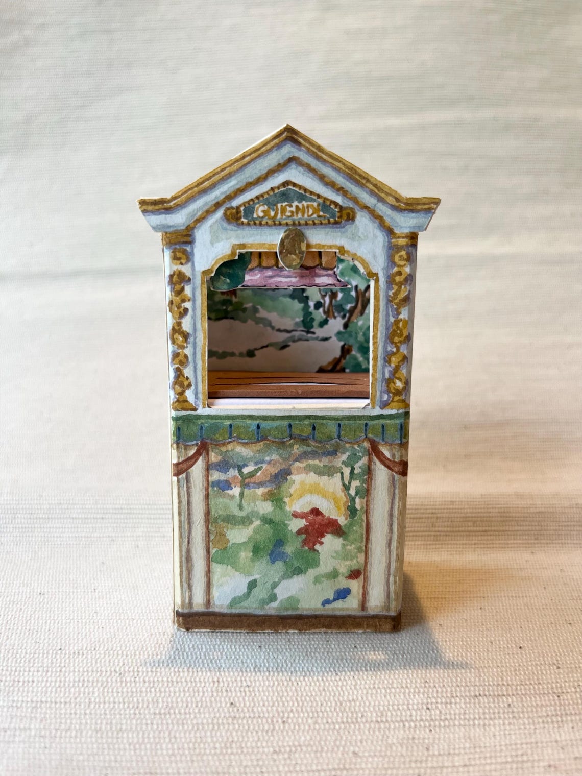 Custom Handmade Paper Theatre With Accessories – Hand-painted Miniature ...