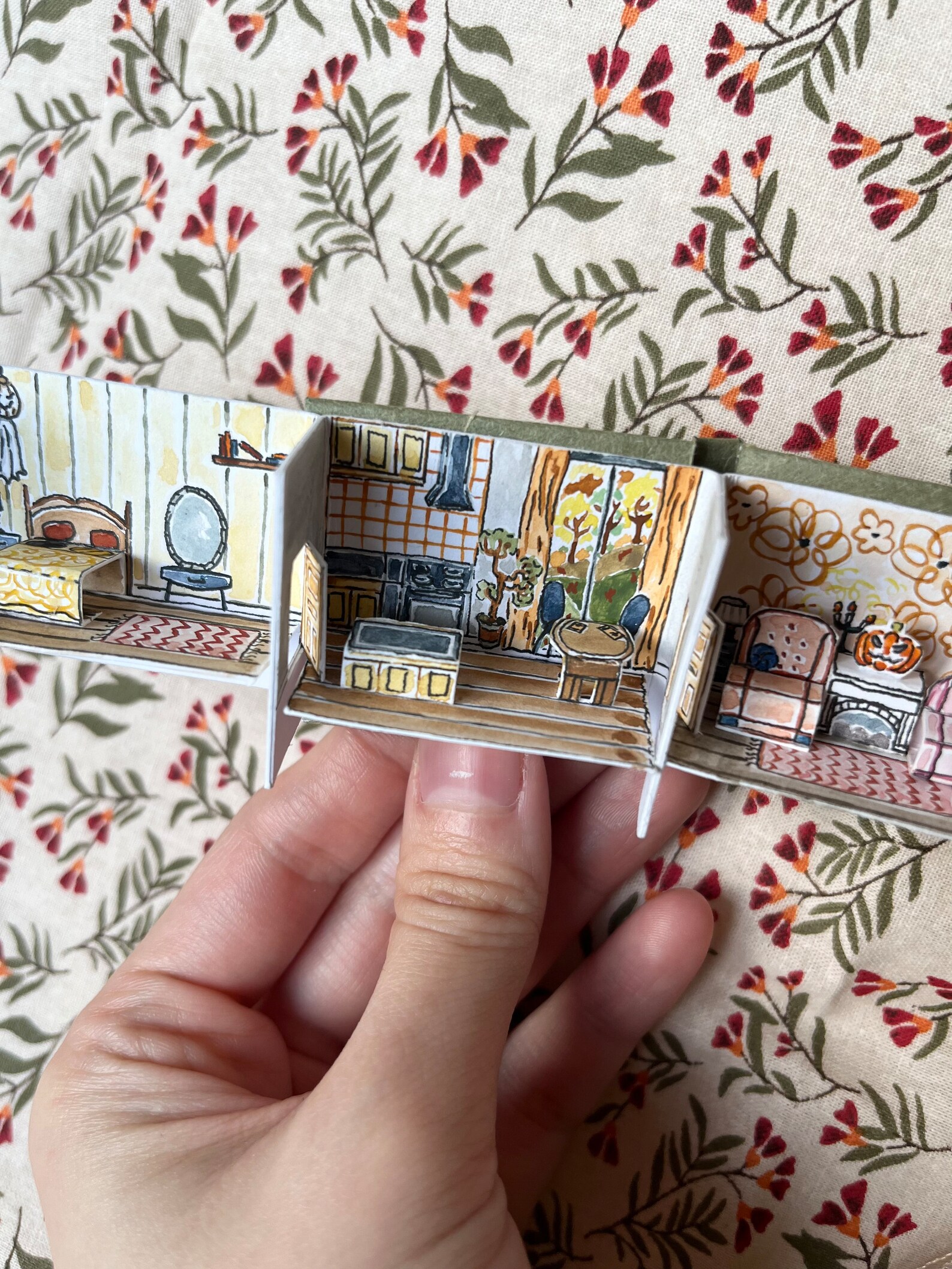 Custom Made Mini Pop up Dollhouse - Mini Pop up Book - Miniature House ...