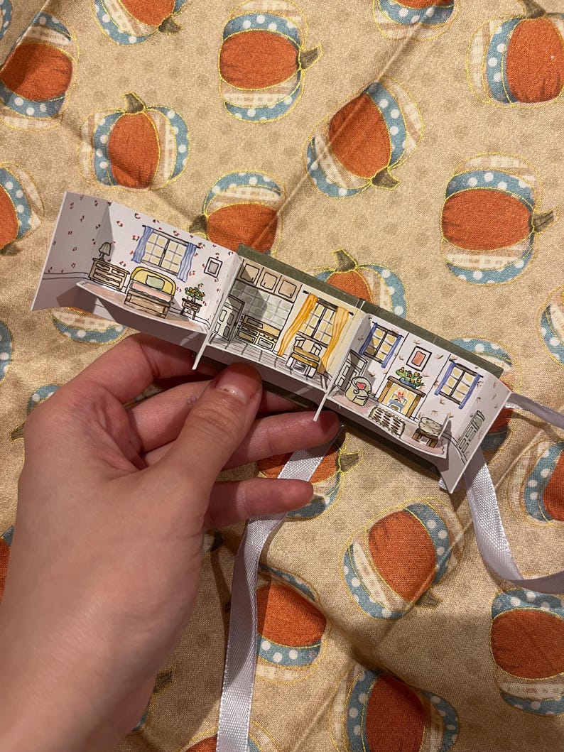 Custom Made Mini Pop up Dollhouse - Mini Pop up Book - Miniature House ...
