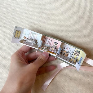 Custom Made Mini Pop up Dollhouse - Mini Pop up Book - Miniature House ...