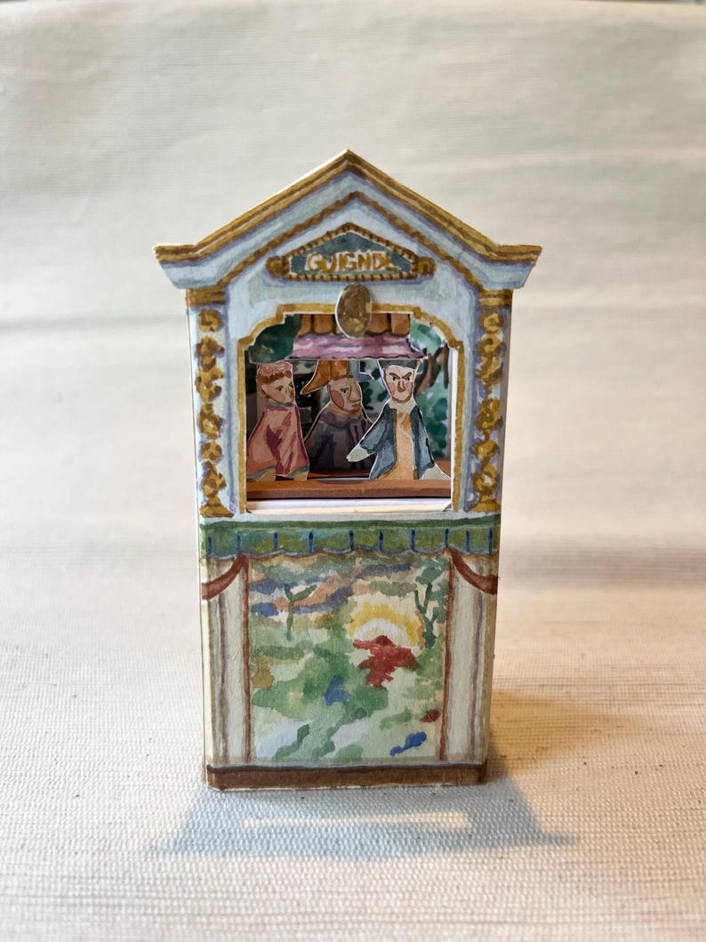 Custom Handmade Paper Theatre With Accessories – Hand-painted Miniature ...