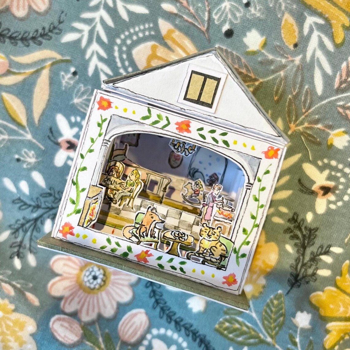 Paper Miniature House - Readymade - Paper Craft - Mini Dollhouse ...