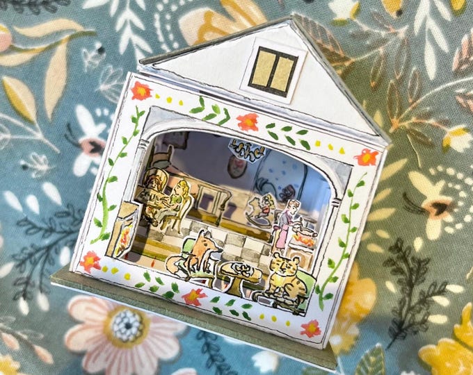 Paper Miniature House - Readymade - Paper Craft - Mini Dollhouse ...