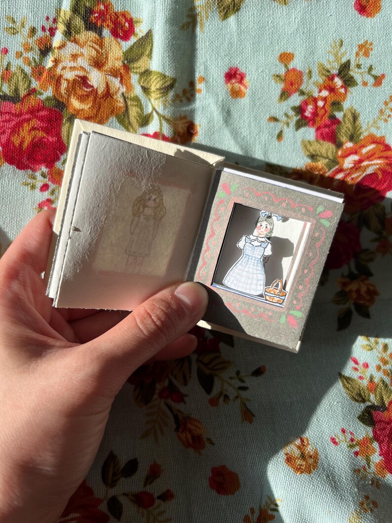 Handmade Miniature Paper Doll Concertina Book - Custom Artist Book - Etsy