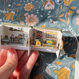 Mini Pop up Dollhouse Mini Pop up Book Miniature House Handmade Hand ...