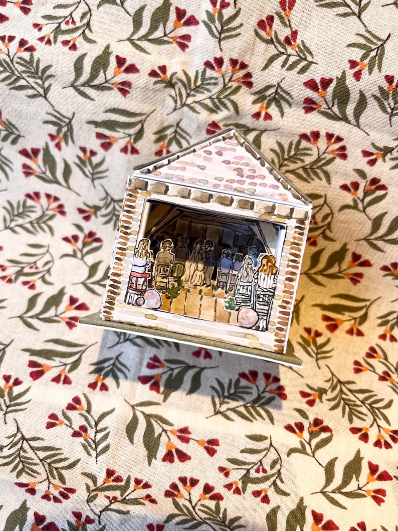 Custom Made Paper Miniature House - Paper Craft - Mini Dollhouse ...