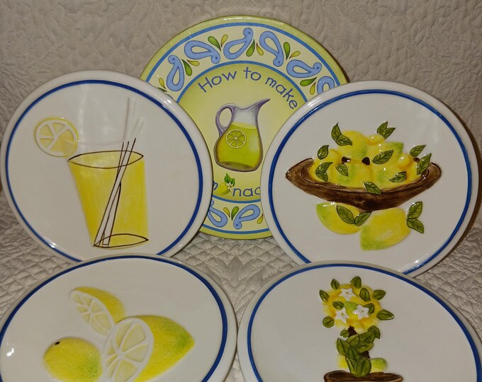 Set of 4-MWW Market Sorrento Pottery Miniature Lemon Plates-"how to ...