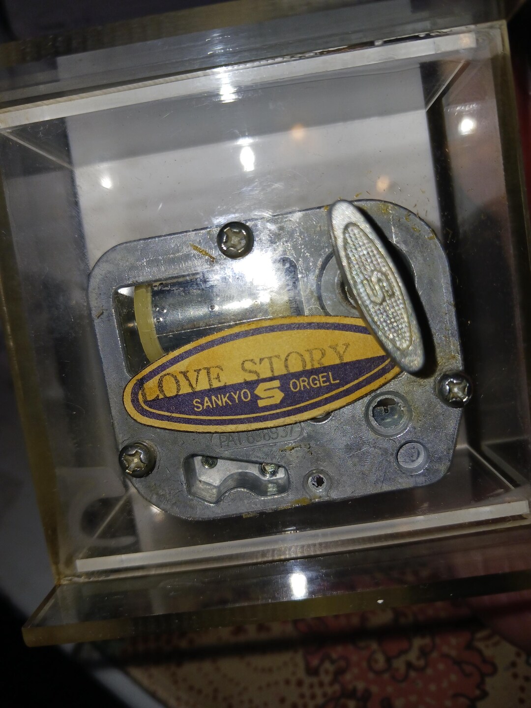 Music Box-unique Lucite With Bird Inside and Sankyo Orgel Musical ...
