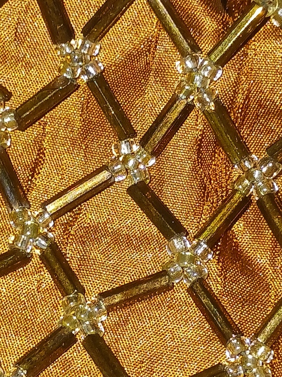 1920's Small Beaded Brown Flapper Evening Bag - Gem