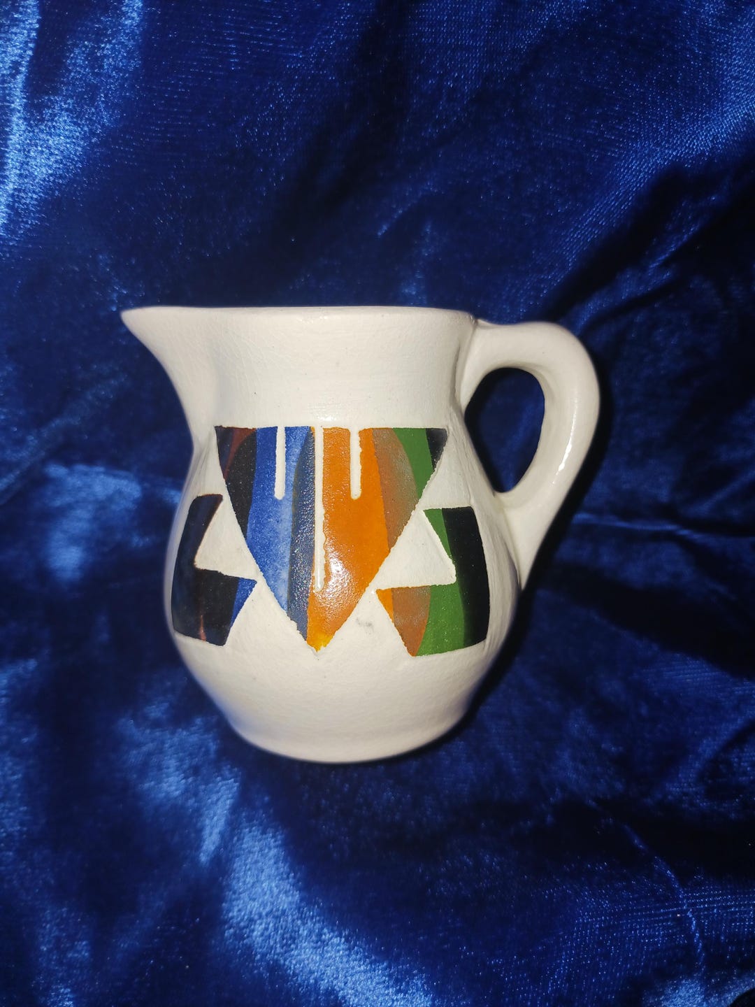 Native American Hand Made Pottery Pitcher Signed by swift Eagle Sioux ...