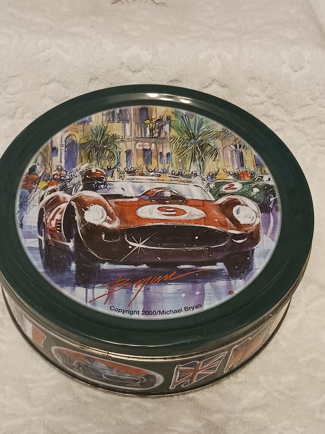 Michael Bryan Race Car Cookie Tin (empty)-2000 - Etsy