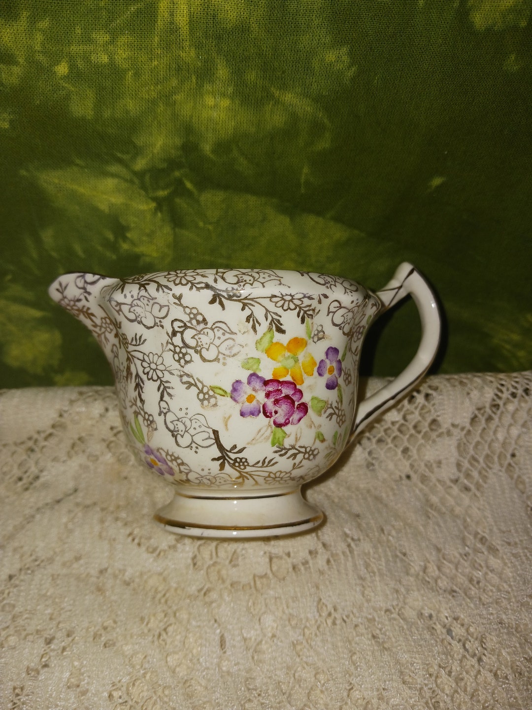 James Kent LTD Longton-"pearl Delight" #2996 Creamer-gold Gild-1940's ...