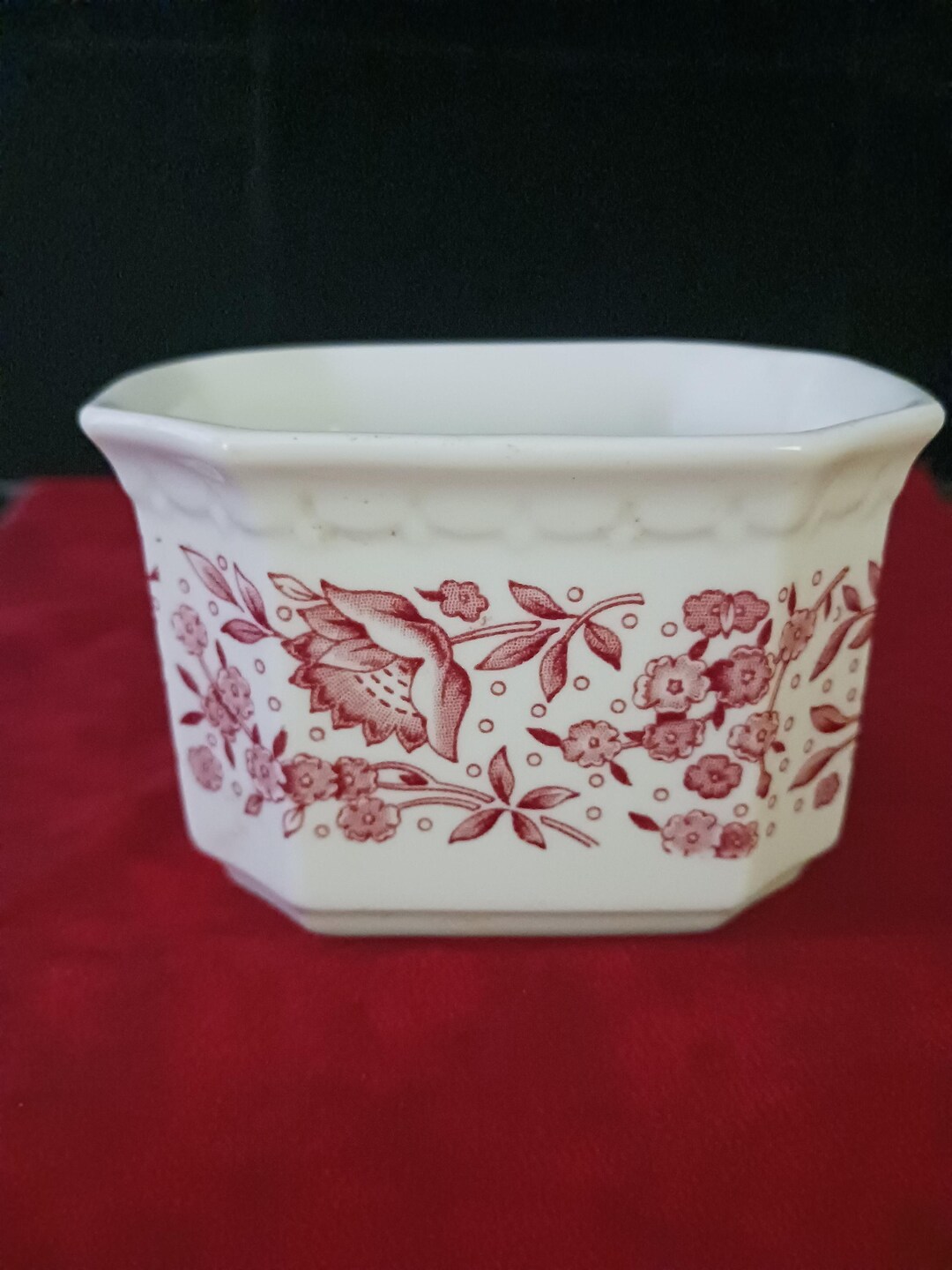 Syracuse Econo Rim Railroad China-roxbury Red Mayflower Pattern-sugar ...