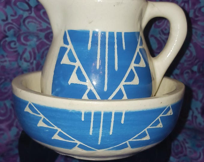 Vintage Hand Made Native American Sioux Miniature Size Pottery Pitcher ...