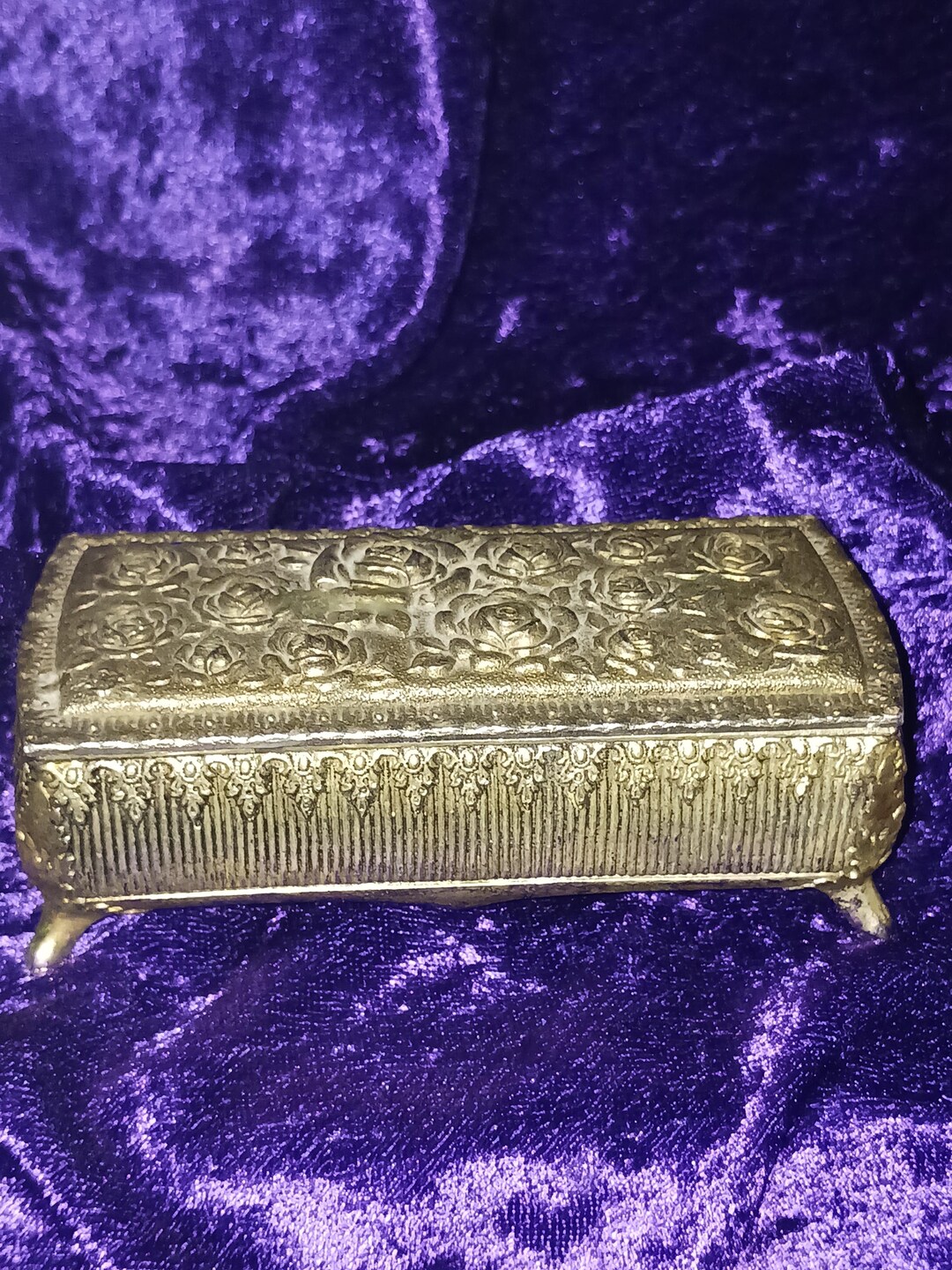 Ornate Rectangular Silver Tone Jewelry Casket-1950's - Etsy