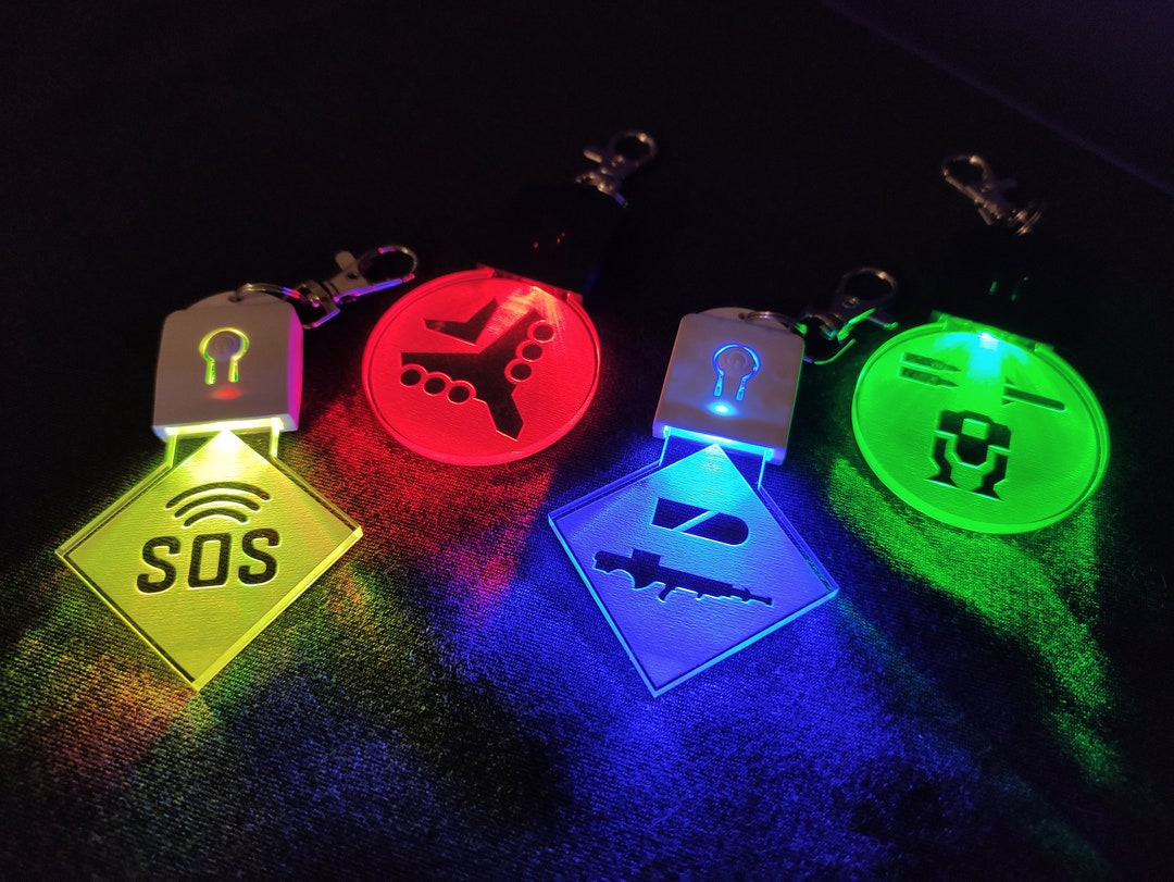 Helldivers 2 Themed LED Keychain Accessory for Gamers Gift for Fans CR ...
