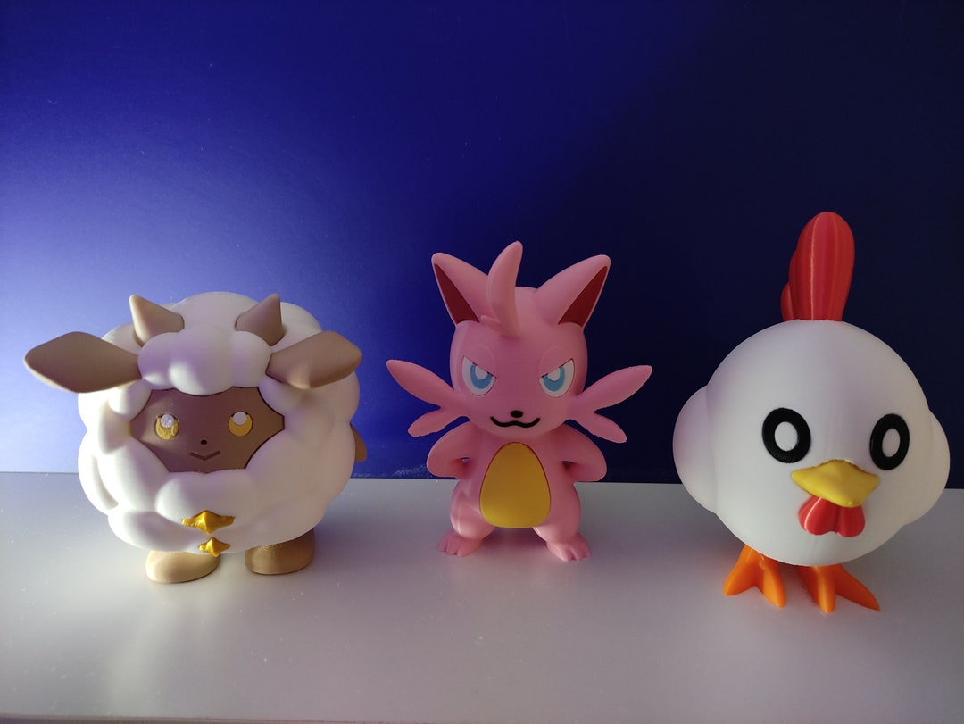 Palworld Trio - Chikipi, Cattiva, Lamball - 3D Printed Fan Art Chicken ...