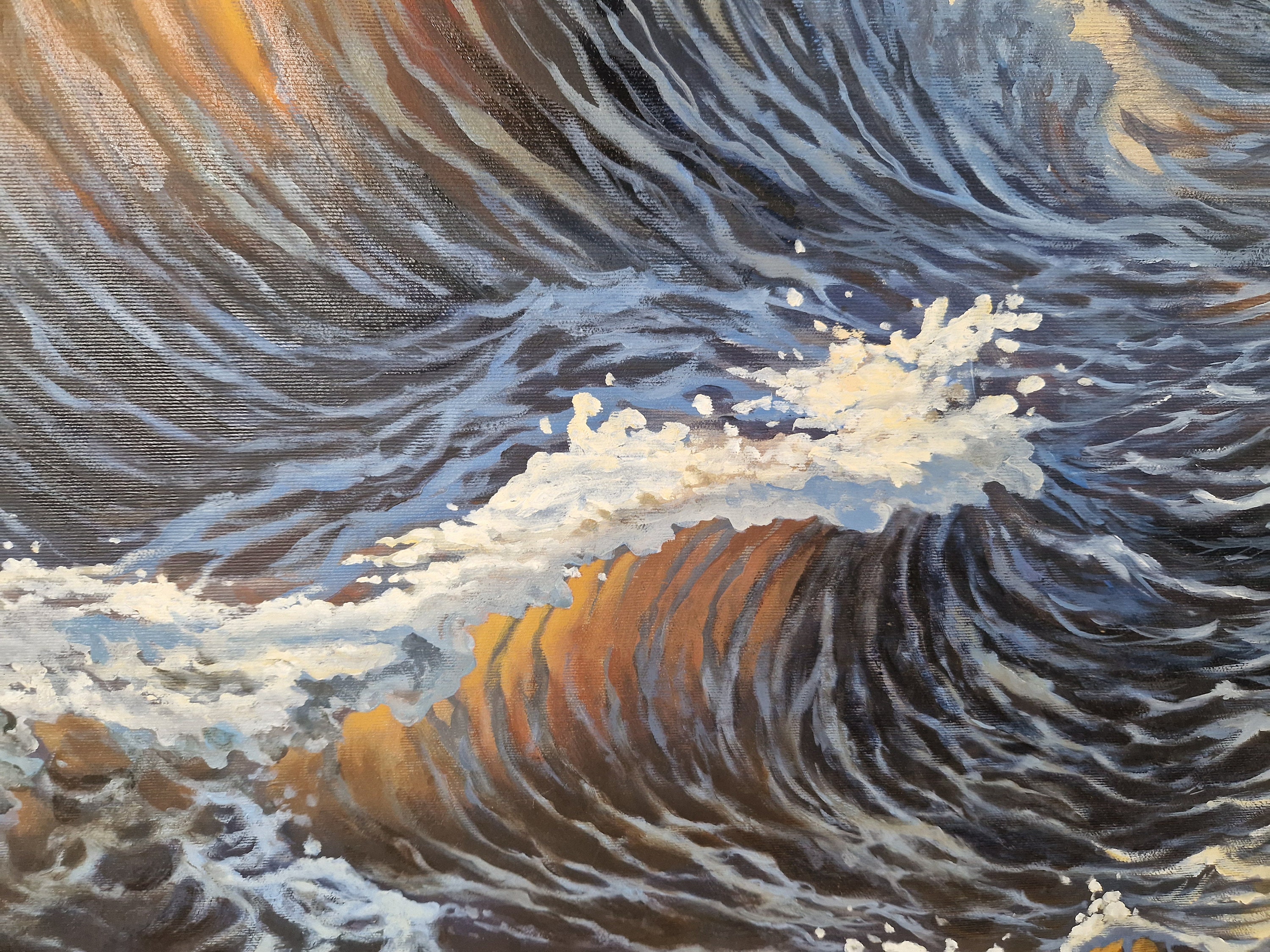Storm an Original Seascape Oil Painting on Canvas That Portrays the ...