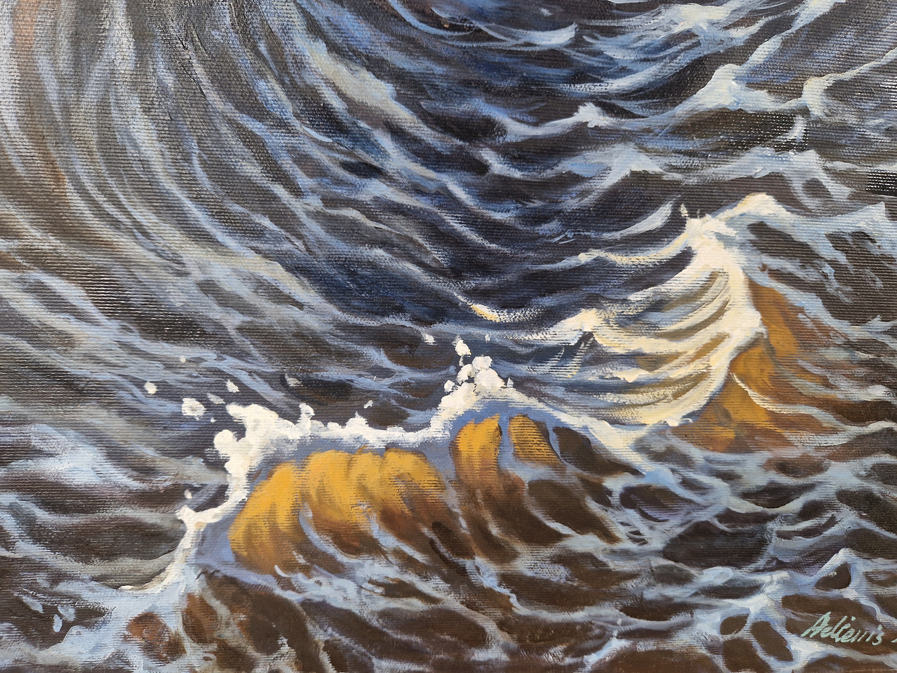 Storm - an Original Seascape Oil Painting on Canvas That Portrays the ...