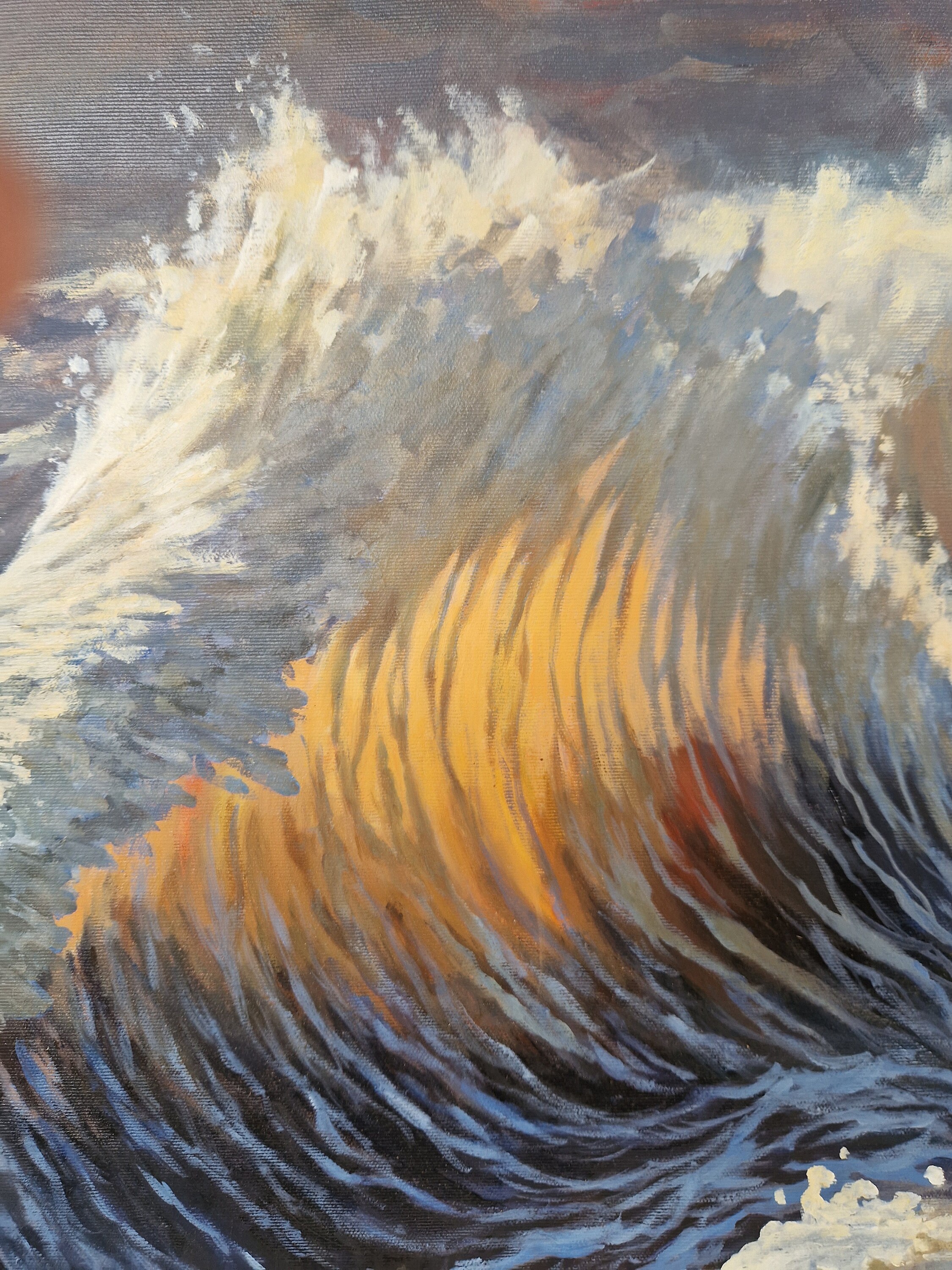 Storm an Original Seascape Oil Painting on Canvas That Portrays the ...