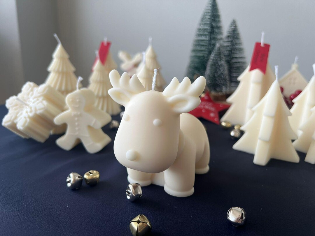 Soy Wax Reindeer Candle: Christmas Holiday Decor - Etsy