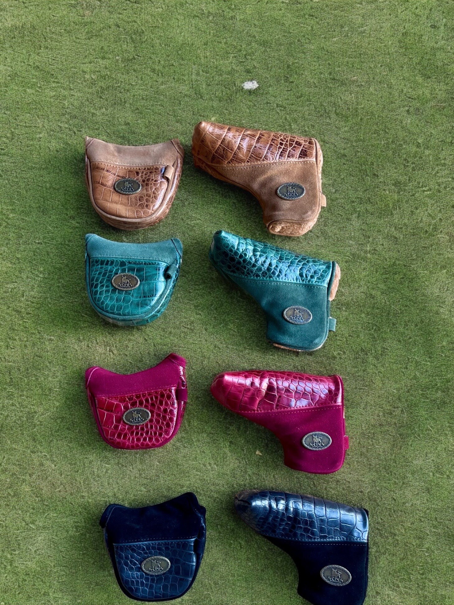 Putter Cover , Leather Putter Covers Embossed Leather Golf Head Cover ...