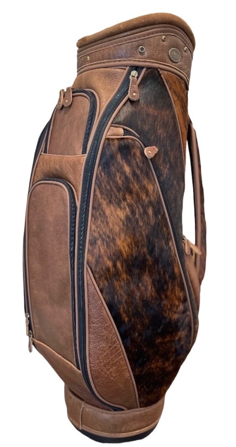 Authentic Brindle Leather Golf Bag, Luxury Golf Club Bags for Man ...
