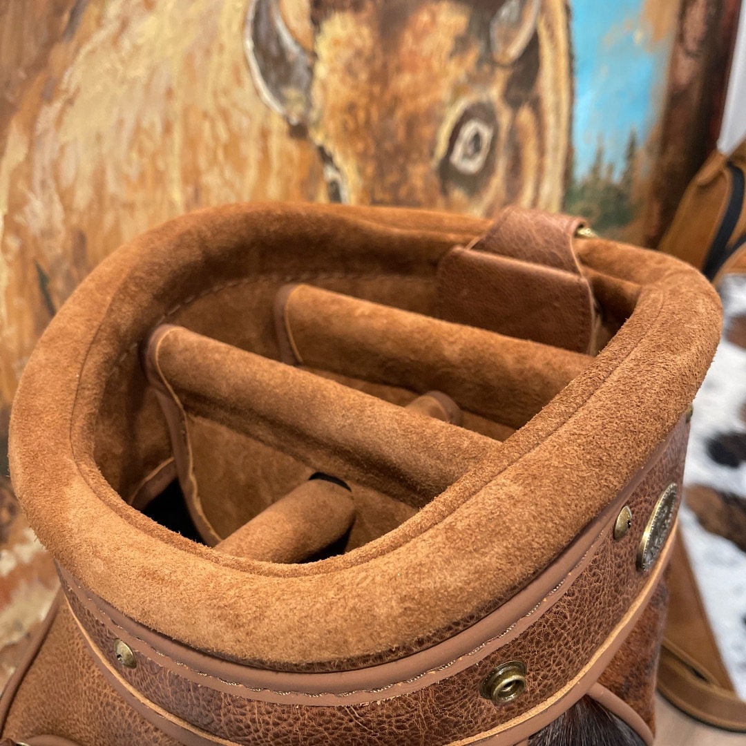 Authentic Brindle Leather Golf Bag, Luxury Golf Club Bags for Man ...