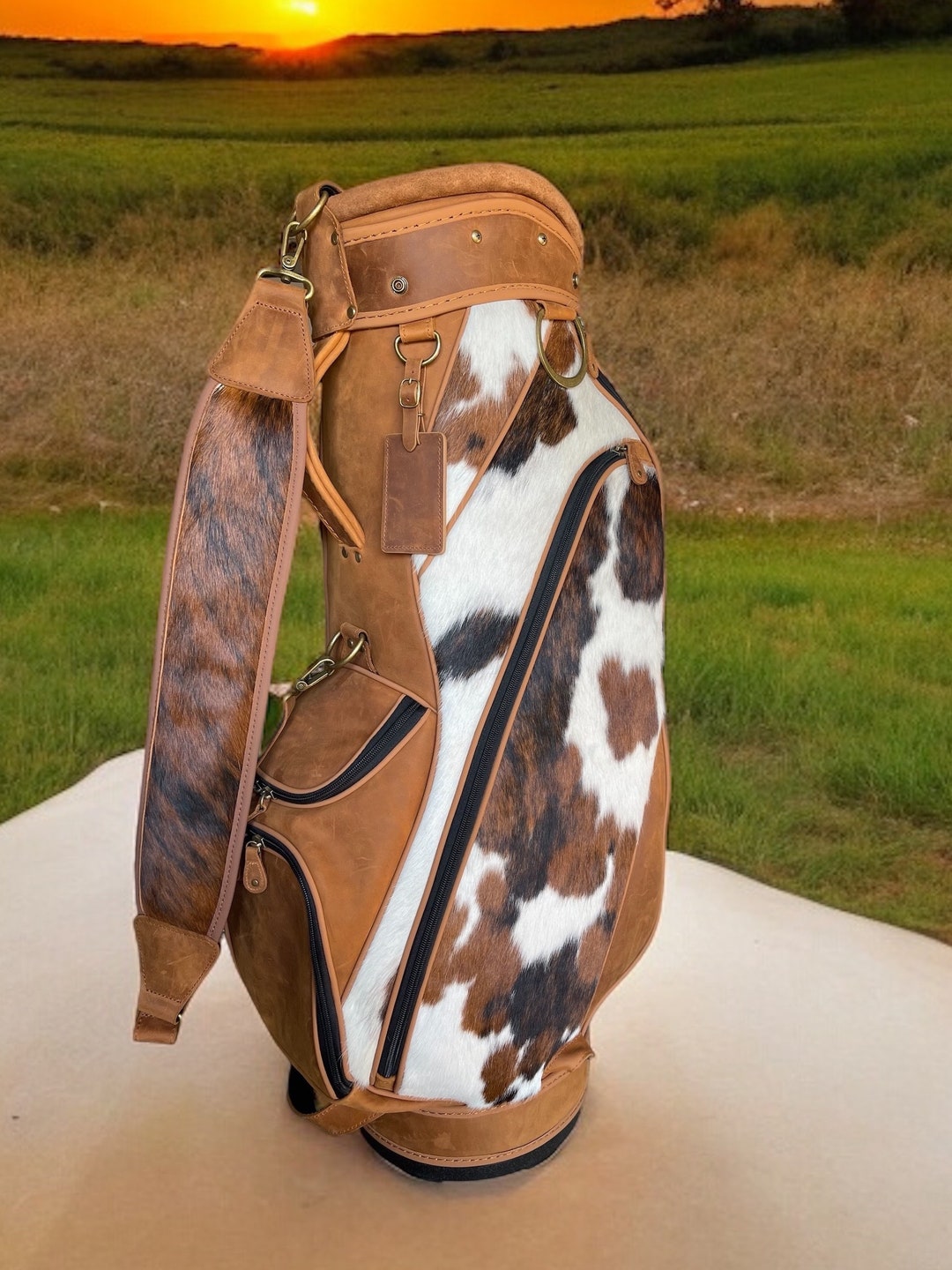 Cowboy Genuine Leather Golf Bag, Bag Golf Gifts for Men Toiletry Bag ...