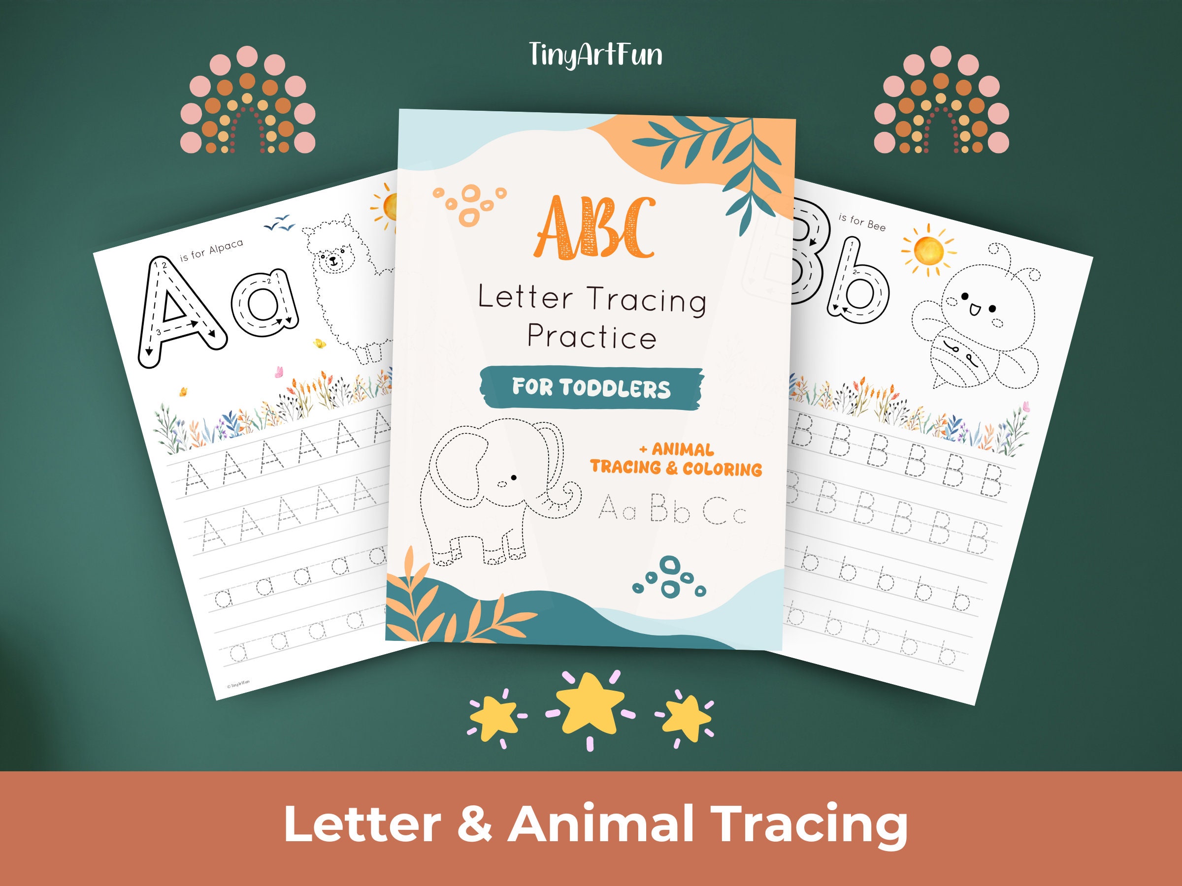 Letter Tracing Workbook, 26 Printable Alphabet Tracing Worksheets ...