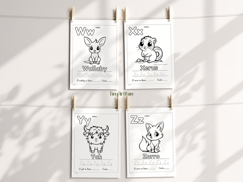 Alfabeto Español, ABC Book in Spanish, Animal Alphabet in Spanish ...