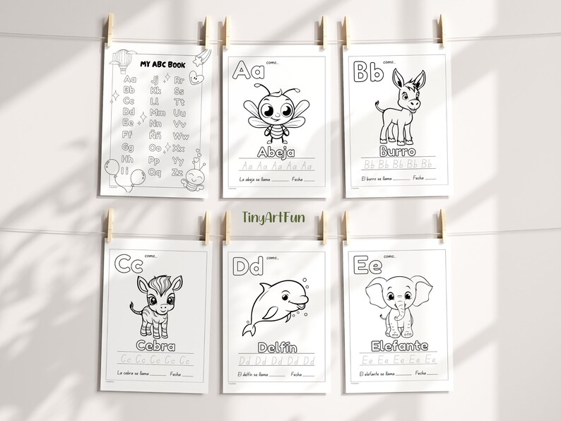 Alfabeto Español, ABC Book in Spanish, Animal Alphabet in Spanish ...