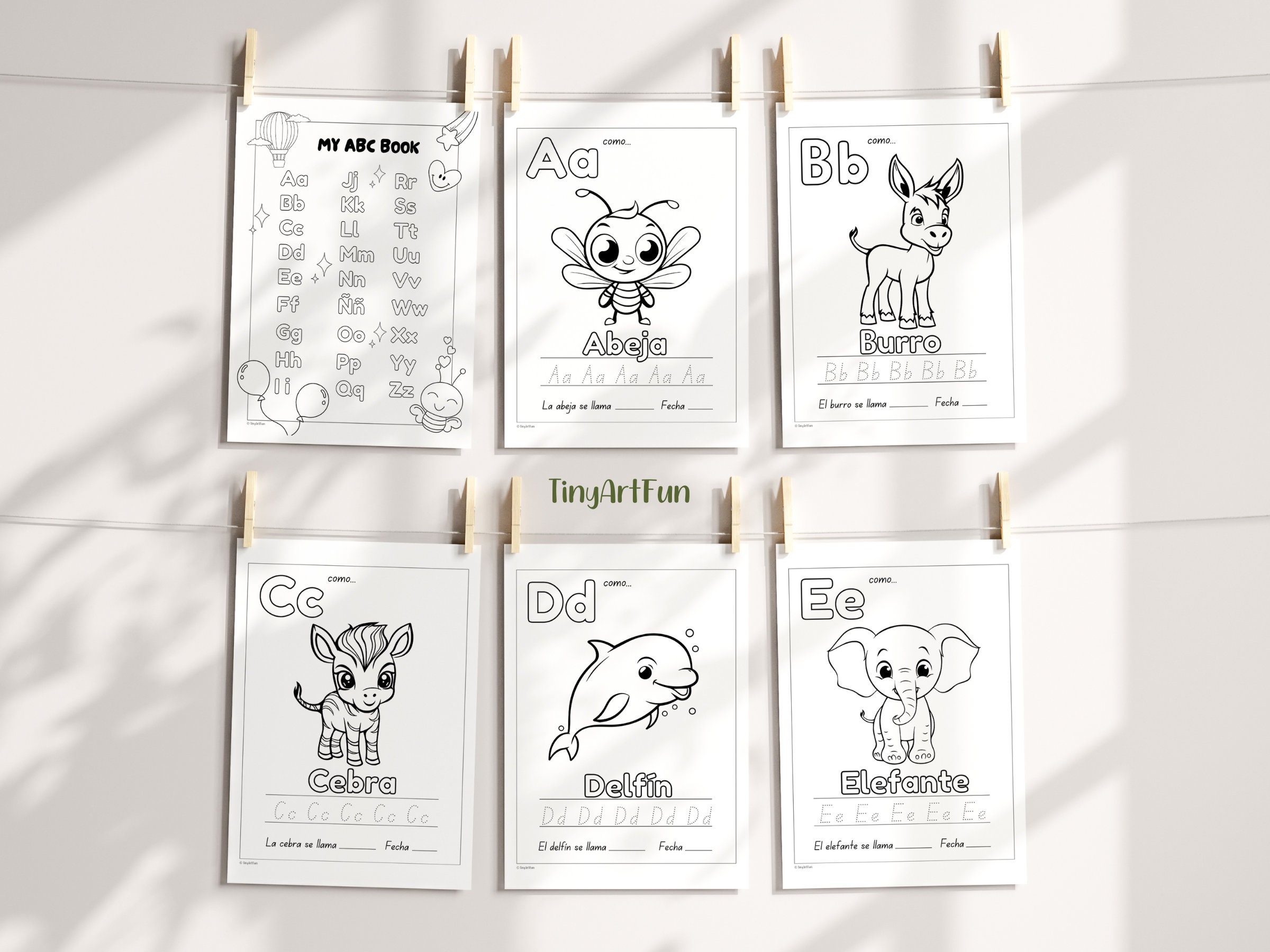 Alfabeto Español, ABC Book in Spanish, Animal Alphabet in Spanish ...