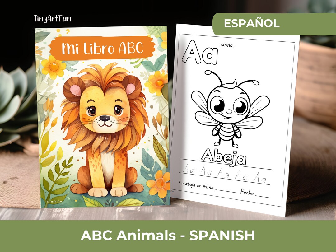 ABC Book in Spanish, Animal Alphabet in Spanish, Printable Spanish ABC ...