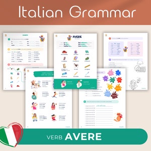 Italian for Kids, Verbo Avere, Italian Verbs, Italian Language Learning ...